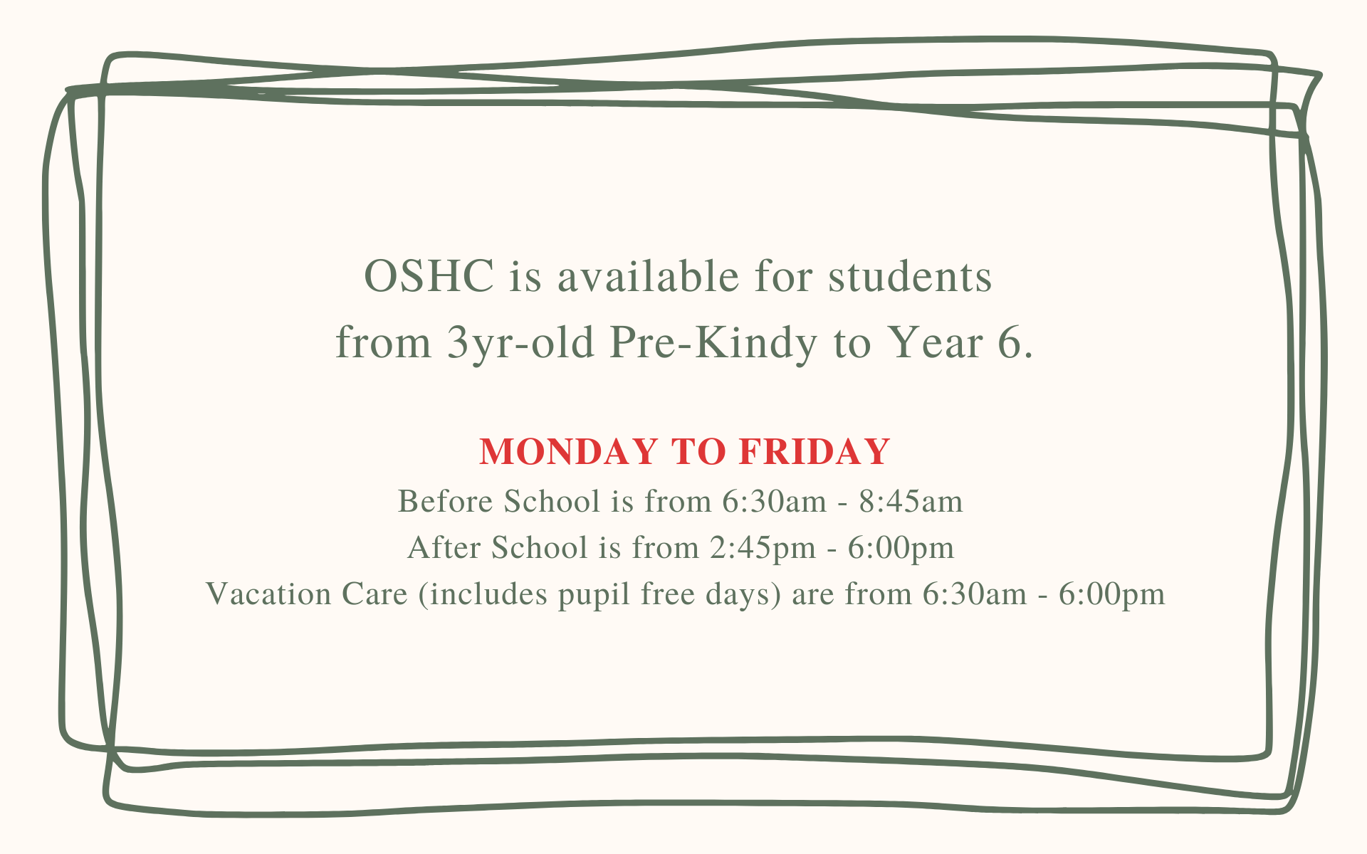 Outside School Hours Care – Liwara