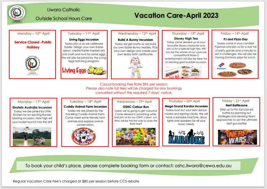 Outside School Hours Care 2023 – Liwara